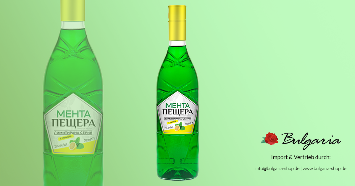 Peshtera Menta Pfefferminzlikör Lemon | 0.7 l